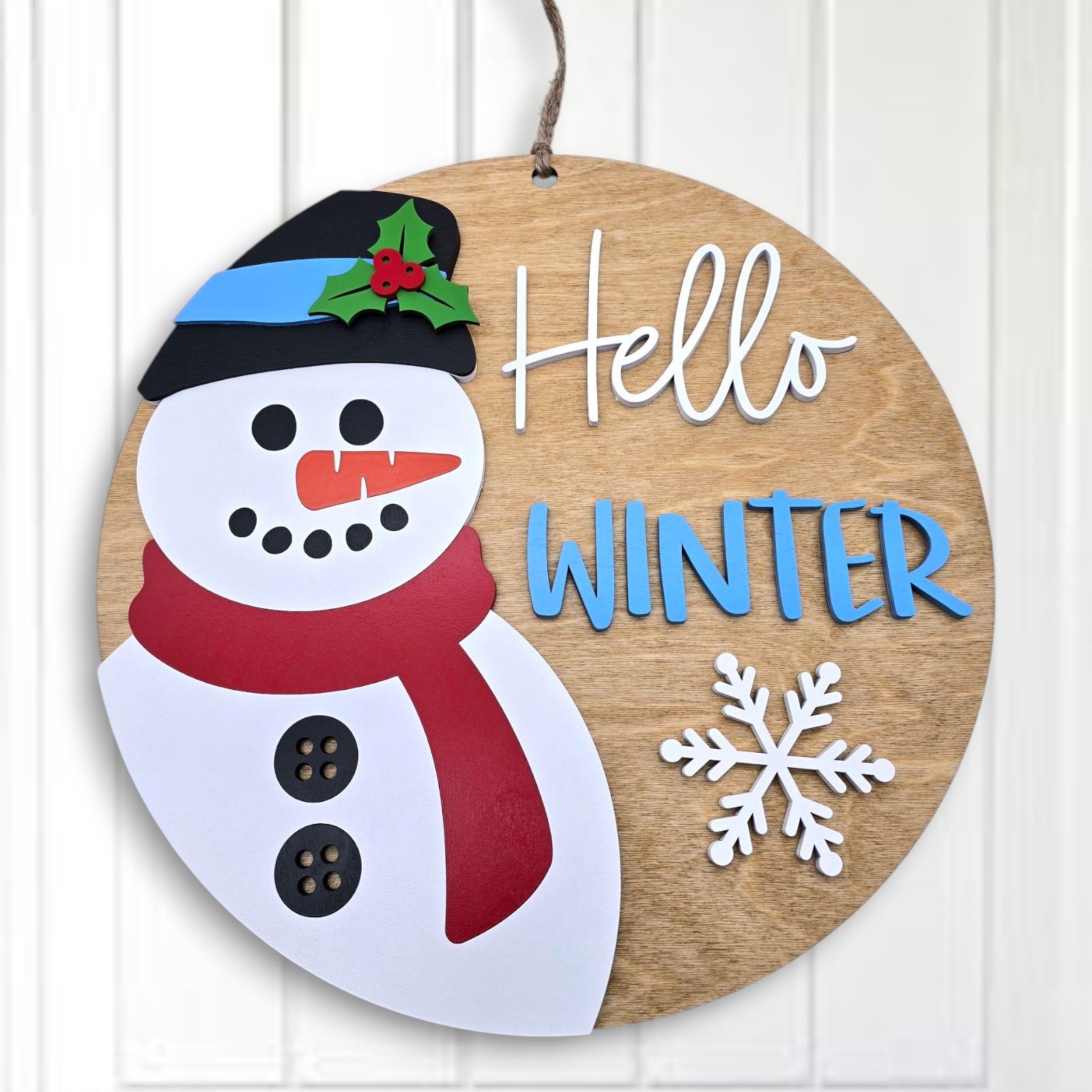 hello winter snowman